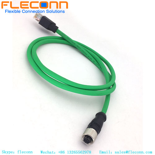 M12 To RJ45 Ethernet Cable